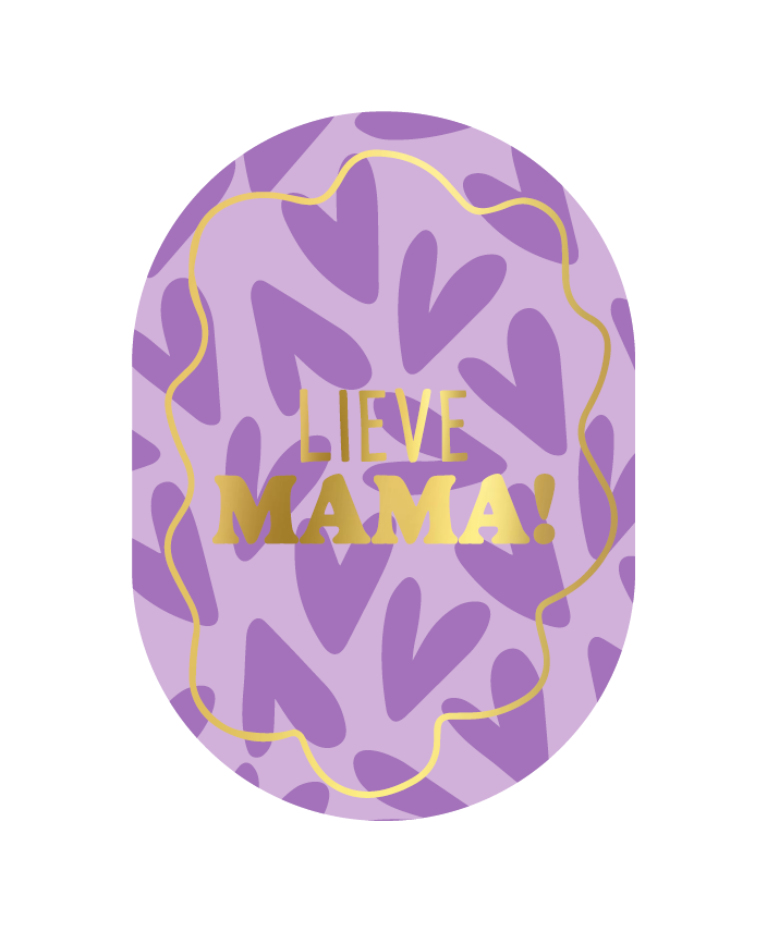 Kaart ovaal lieve mama – Label2X B.V.