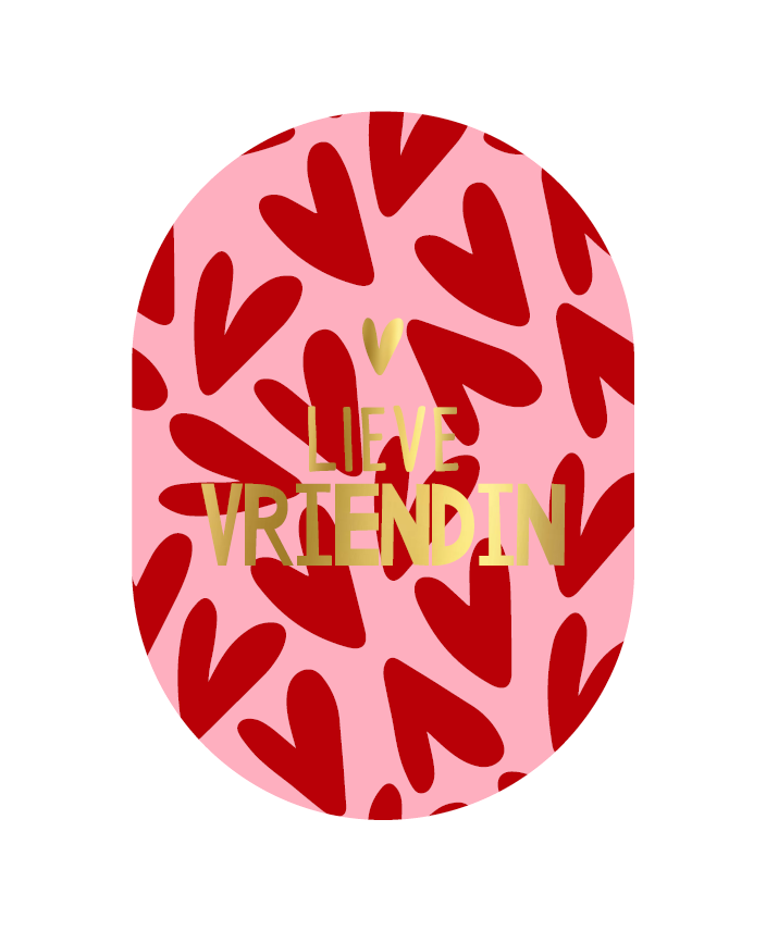 Kaart ovaal lieve vriendin – Label2X B.V.