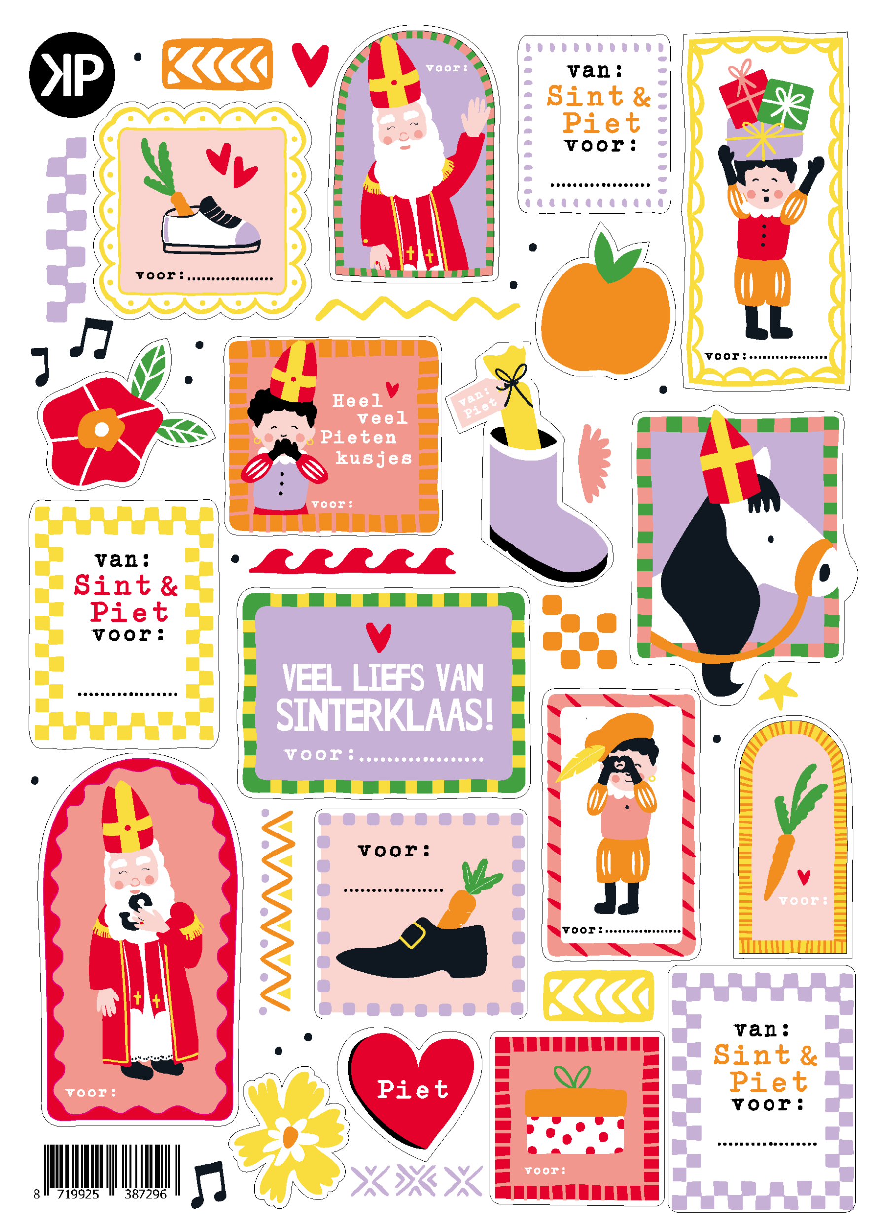 Stickervel sint & piet – Label2X B.V.