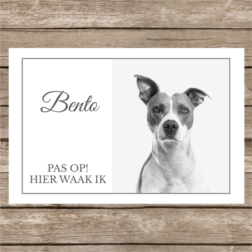 Waakbordje rechthoek met foto – Label2X B.V.