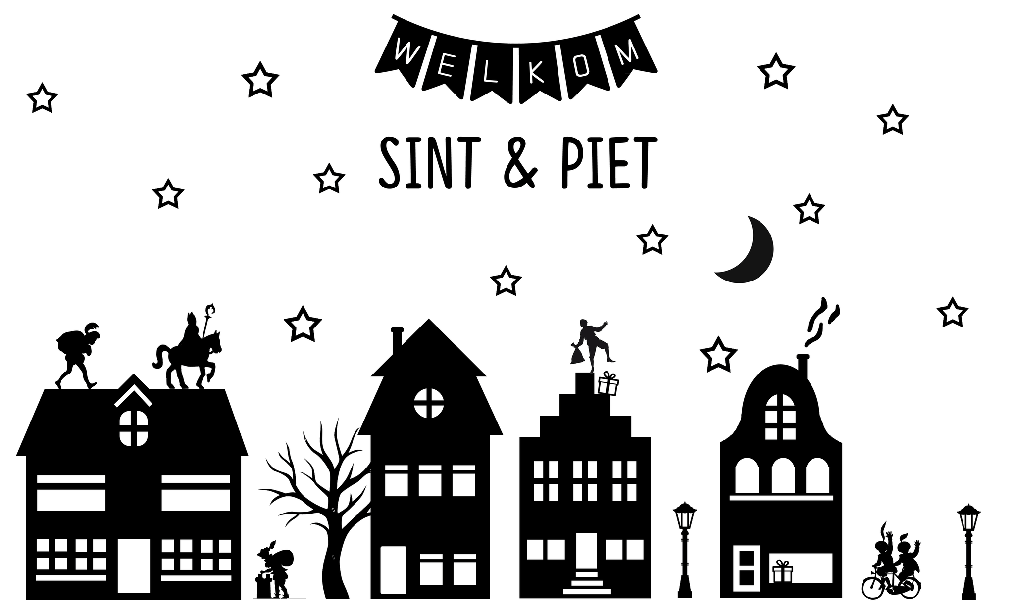 Raamsticker sinterklaas XXL – Label2X B.V.